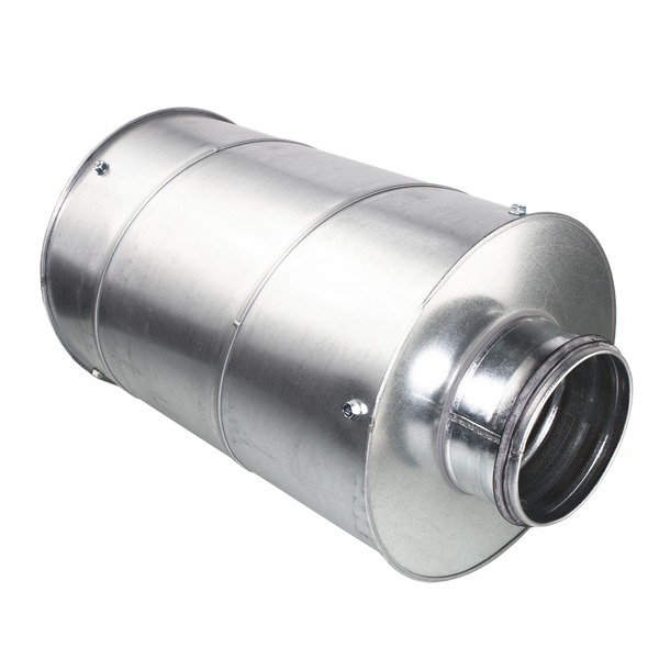 4" 100mm - Metal Ducting Inline Silencer Attenuator - 600mm – Fans4less